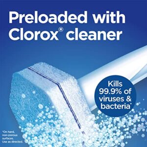 Clorox Toilet Wand Disinfecting Refills, Toilet and Bathroom Cleaning, Toilet Brush Heads, Disposable Wand Heads, Rainforest Rush, 30 Count