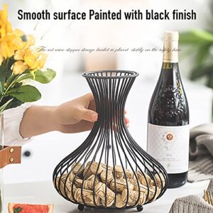 Shikha Wine Cork Holder,Cork Storage Display Wine Stopper Table Cork Container for Decoration(Matte black)