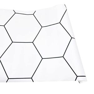 yifasy shelf liner black hexagon self-adhesive drawer paper furniture protector redo wine cabinet 118×17.7 inch