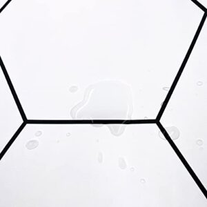 Yifasy Shelf Liner Black Hexagon Self-Adhesive Drawer Paper Furniture Protector Redo Wine Cabinet 118x17.7 Inch