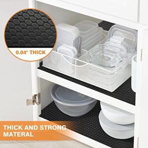 Gocfami Shelf Liners for Kitchen Cabinets, 17.7''x78.7'', Non Adhesive Drawer Liners for Cupboard,EVA Material Non Slip Black Shelf Liners,Waterproof & Durable Cabinet Mat for Bathroom/Pantry/Desk