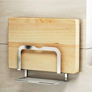 XJJZS Simple Cutting Board Pot Cover Rack Multifunctional Thickened Cutting Board Rack Kitchen Rag Rack