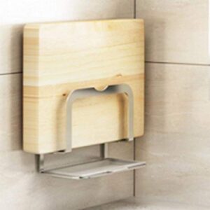 XJJZS Simple Cutting Board Pot Cover Rack Multifunctional Thickened Cutting Board Rack Kitchen Rag Rack