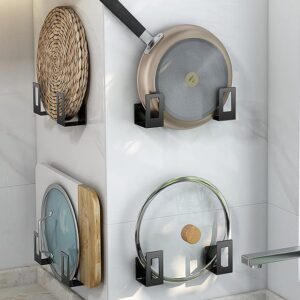 stainless steel pan Lid Holder wall-mounted pan Lid Holder black Pan Lid Holders wall-mounted chopping board rack stainless steel Chopping Board Rack Chopping Board Rack Kitchen wall holder