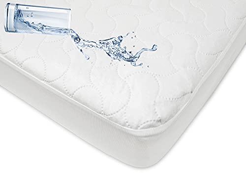 American Baby Company Waterproof Fitted Crib and Toddler Protective Mattress Pad Cover, White, for Boys and Girls, 52x28x9 Inch (Pack of 1)