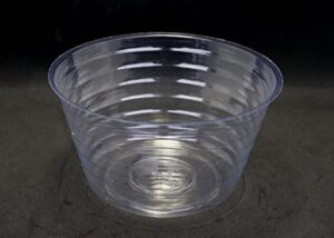 3.25 inch deep 6 inch diameter clear plastic liner (10 pieces)