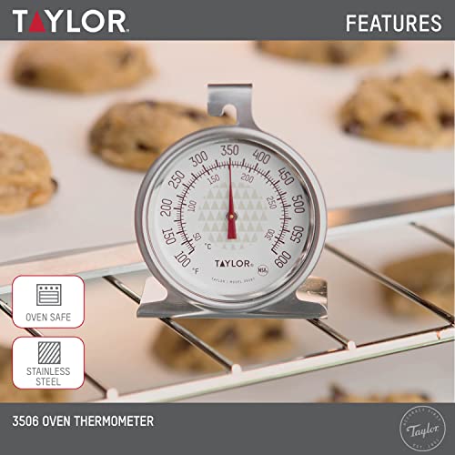 Taylor Precision Products Large 2.5 Inch Dial Kitchen Cooking Oven Thermometer