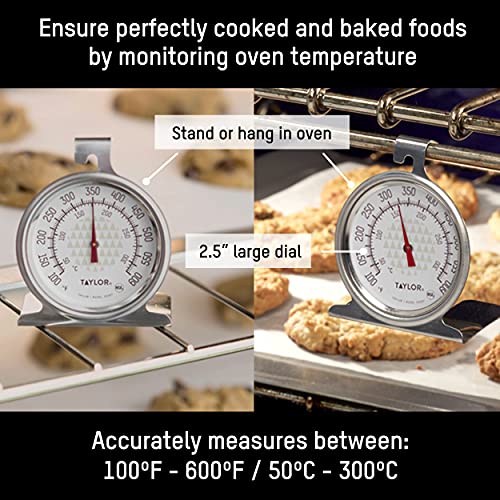 Taylor Precision Products Large 2.5 Inch Dial Kitchen Cooking Oven Thermometer