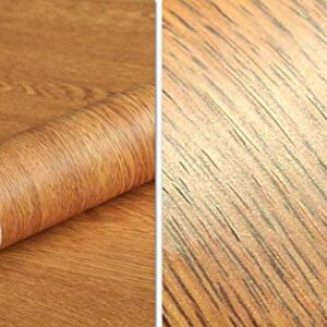 MULLSAN Brown Wood Grain Paper Waterproof Self Adhesive Shelf Liner Dresser Drawer Cabinet Sticker Winged Wood 24inch by 118inch