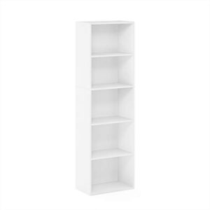 furinno luder bookcase / book / storage , 5-tier, white