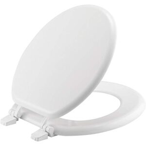 bemis 400tta 000 economy toilet seat, durable enameled wood, round, white