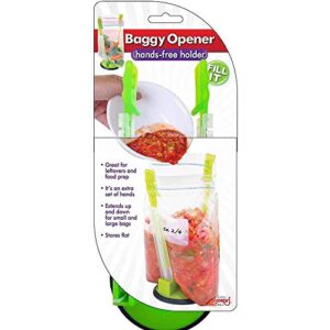 storage bag opener and holder