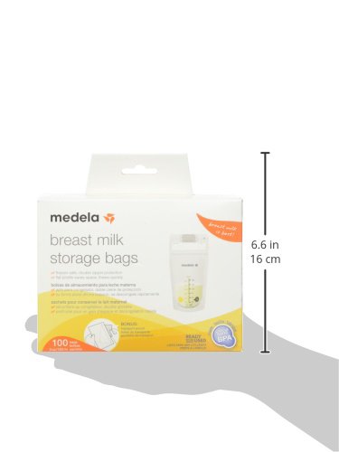 Medela Breast Milk Storage Bags, 100 Count, Ready to Use Breastmilk Bags for Breastfeeding, Self Standing Bag, Space Saving Flat Profile, Hygienically Pre-Sealed, 6 Ounce