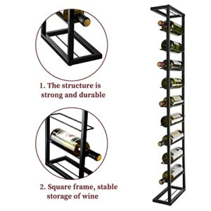 Wall Mount Wine Rack Holder for 10 Wine Bottles （Iron/4ft） Morden Wine Rack Organizer Wine Storage Display Holder for Kitchen Dining Room Bar