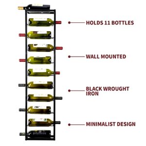 Wall Mount Wine Rack Holder for 10 Wine Bottles （Iron/4ft） Morden Wine Rack Organizer Wine Storage Display Holder for Kitchen Dining Room Bar