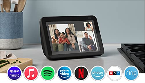 Echo Show 8 (2nd Gen, 2021 release) | HD smart display with Alexa and 13 MP camera | Charcoal