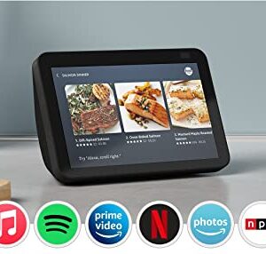 Echo Show 8 (2nd Gen, 2021 release) | HD smart display with Alexa and 13 MP camera | Charcoal