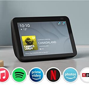 Echo Show 8 (2nd Gen, 2021 release) | HD smart display with Alexa and 13 MP camera | Charcoal