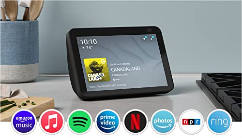 Echo Show 8 (2nd Gen, 2021 release) | HD smart display with Alexa and 13 MP camera | Charcoal