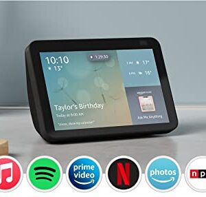 Echo Show 8 (2nd Gen, 2021 release) | HD smart display with Alexa and 13 MP camera | Charcoal