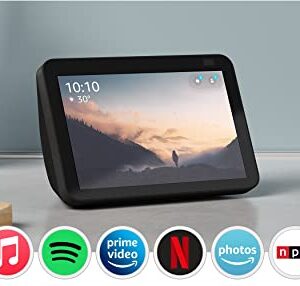 Echo Show 8 (2nd Gen, 2021 release) | HD smart display with Alexa and 13 MP camera | Charcoal