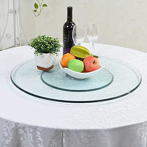 Lazy Susan,Tempered Glass Rotating Tray Tempered Glass Round Turntable Rotating Serving Tray for Dining Table Rotating Tray Glass Serving Plate