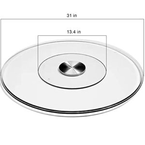 Lazy Susan,Tempered Glass Rotating Tray Tempered Glass Round Turntable Rotating Serving Tray for Dining Table Rotating Tray Glass Serving Plate