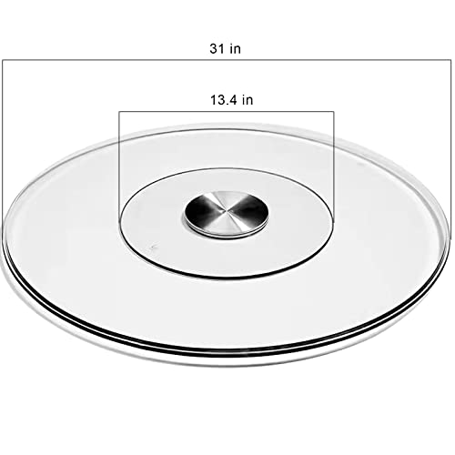 Lazy Susan,Tempered Glass Rotating Tray Tempered Glass Round Turntable Rotating Serving Tray for Dining Table Rotating Tray Glass Serving Plate