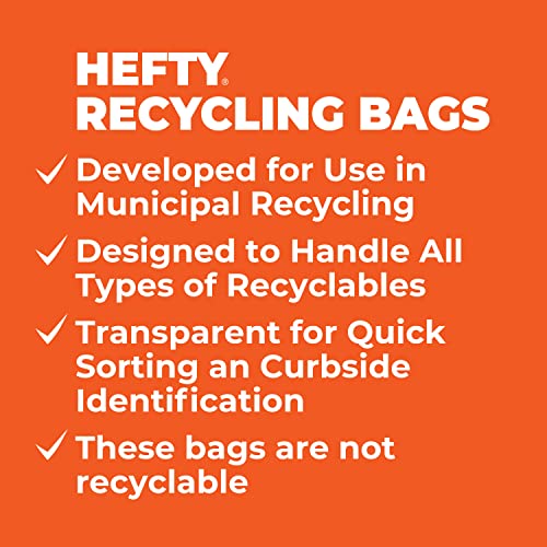 Hefty Recycling Trash Bags, Blue, 13 Gallon, 60 Count