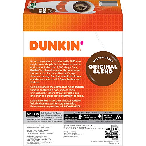 Dunkin' Original Blend Medium Roast Coffee, 88 Keurig K-Cup Pods