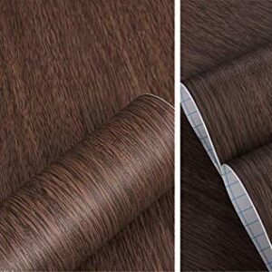 Yija Wood Grain Self Adhesive Sticker PVC Wallpaper Furnitur Cabinets Wardrobe Shelf Liner (017-17.7by98in)