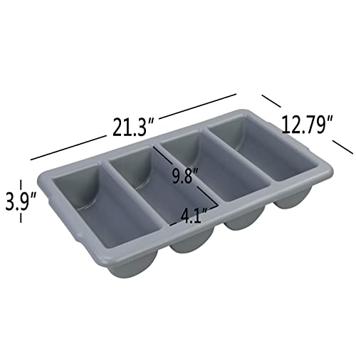 Minekkyes 4-Pack Utensil Drawer Organizer, Flatware Drawer Organizer, 4 Compartments Cutlery Trays