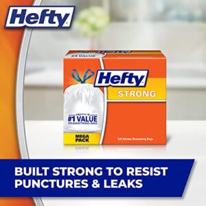 Hefty Strong Tall Kitchen Trash Bags, Unscented, 13 Gallon, 90 Count