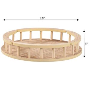 Wood Lazy Susan Turntable, 16-Inch Diameter