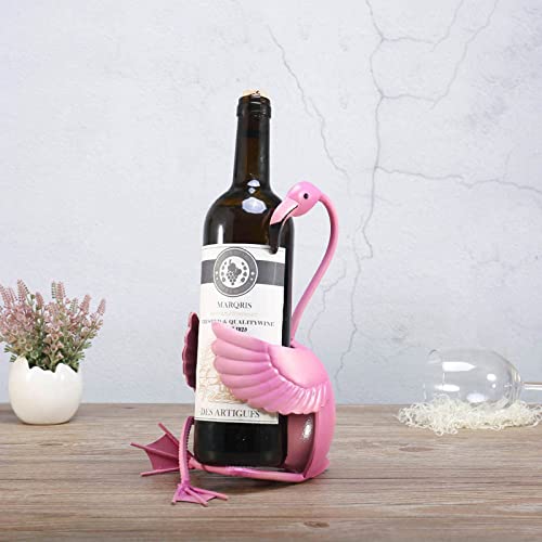 Too-arts Flamingo Wine Holder Wine Shelf Metal Sculpture Home Crafts Decoration