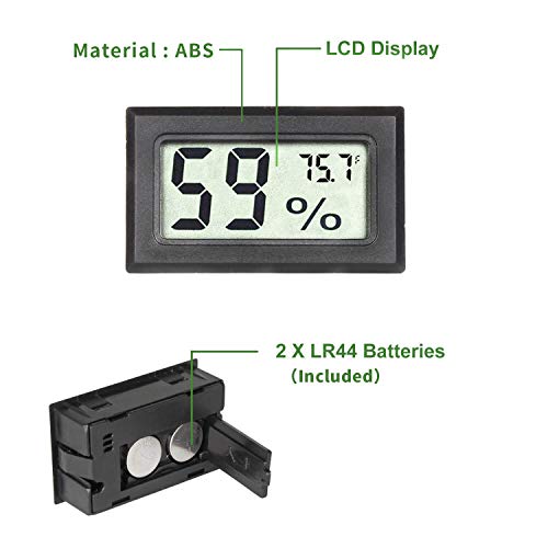 Goabroa Mini Hygrometer Thermometer Digital Indoor Humidity Gauge Monitor with Temperature Meter Sensor Fahrenheit (℉)