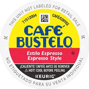 café bustelo espresso style dark roast coffee, 72 keurig k-cup pods