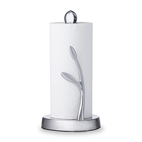 Vine Series Paper Towel Holder by Everyday Solutions - Stainless Steel - Sleek Kitchen Roll Holder - Free Standing Vertical Paper Towel Stand for Home and Kitchen