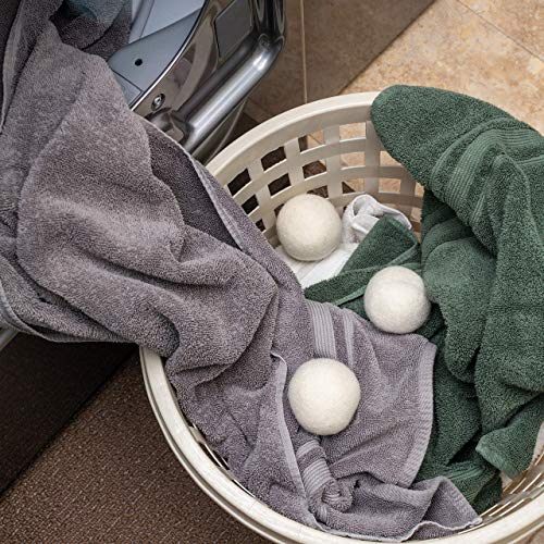 Wool Dryer Balls Organic XL 6-Pack by Ecoigy, Reusable Natural Fabric Softener for Laundry, Dryer Sheets Alternative, New Zealand Wool, Speed Up Dry Time, Cut Energy Costs