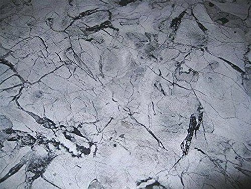 Magic Cover Premium Adhesive Vinyl Contact Shelf Liner and Drawer Liner, 18"x9', Marble Charcoal