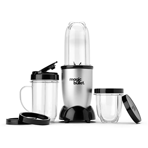 Magic Bullet Blender, Small, Silver, 11 Piece Set