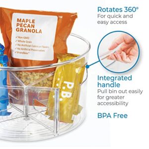 iDesign Linus BPA-Free Plastic Turntable Organizer with Removable Dividers, Spinner