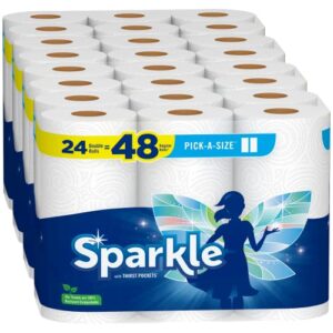 sparkle® pick-a-size® paper towels, 24 double rolls = 48 regular rolls