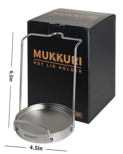 Mukkuri Pot Lid Organizer, Pot Lid Holder 304 Stainless Steel Pot Lid Stand,Lid and Spoon Rest Cutting Board Holder,Pot Lid Rack for Kitchen Utensil(Silver)