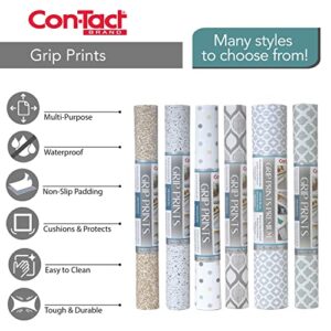 Con-Tact Brand Grip Prints Durable Non-Adhesive Non-Slip Shelf and Drawer Liner, 18" x 8', White