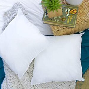 Foamily Throw Pillows Insert Set of 4 - 18 x 18 Insert for Decorative Pillow Covers - Made in USA - Bed and Couch Sham Filler