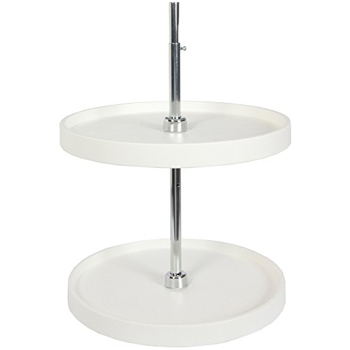 Knape & Vogt PFN20ST-W 31.5 by 20 by 20 Full-Round Polymer Lazy Susan Cabinet Organizer,White