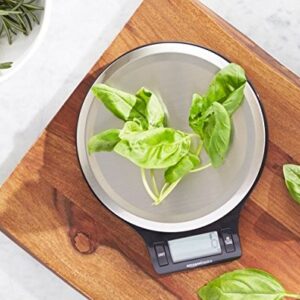 Amazon Basics Stainless Steel Digital Kitchen Scale with LCD Display, Batteries Included