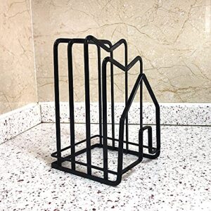 cutting board rack lid and chopping board block shelf organizer multilayer stand holder kitchen countertop pot pan store rack color black