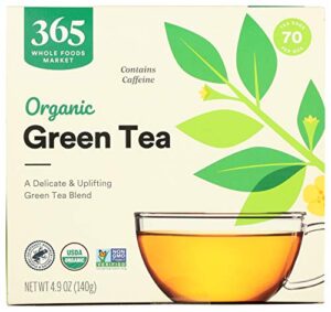 365 by whole foods market, tea green organic, 70 count